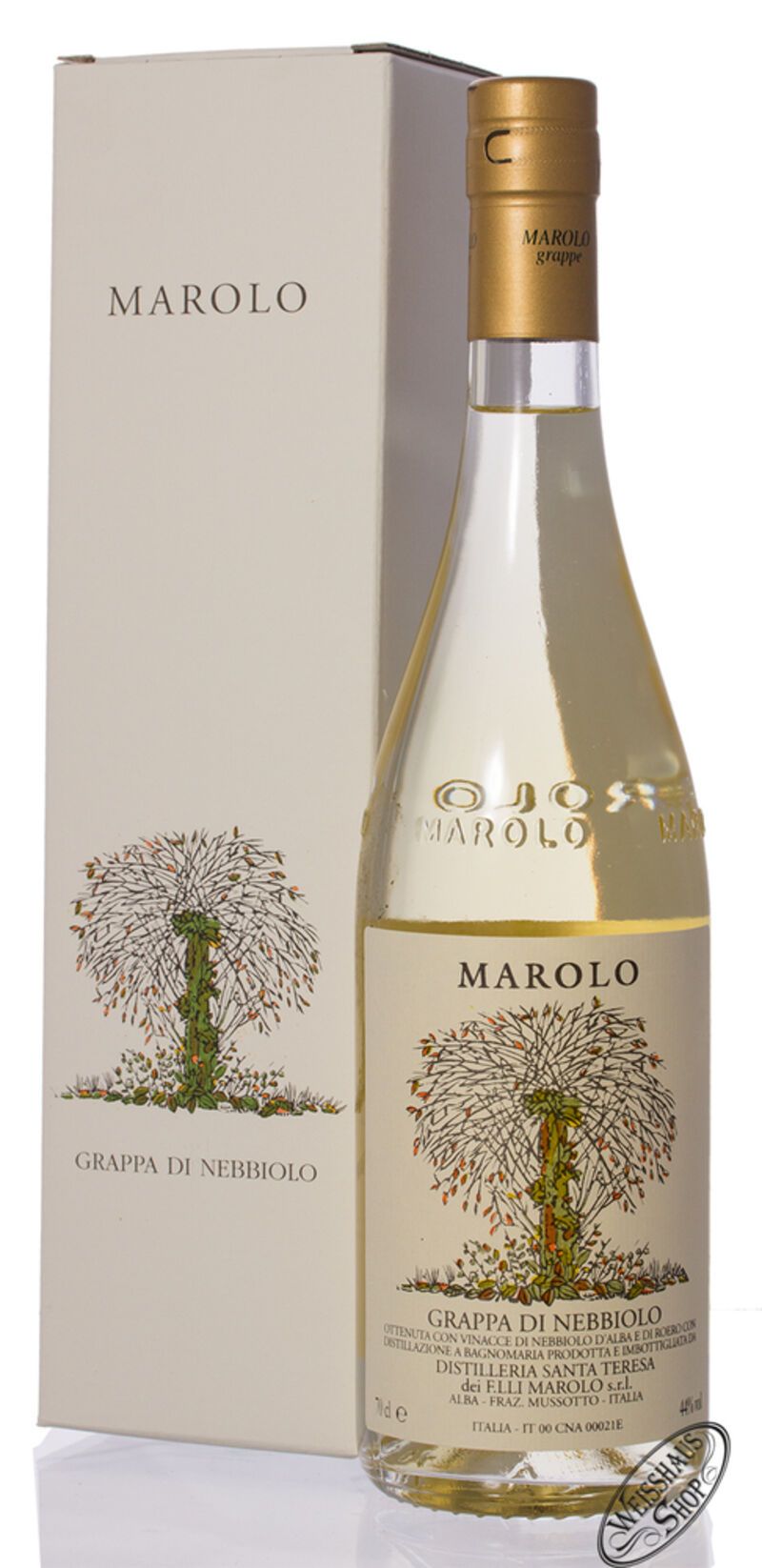 Marolo Grappa di Nebbiolo Invecchiato 44% vol. 0,70l | Weisshaus Shop