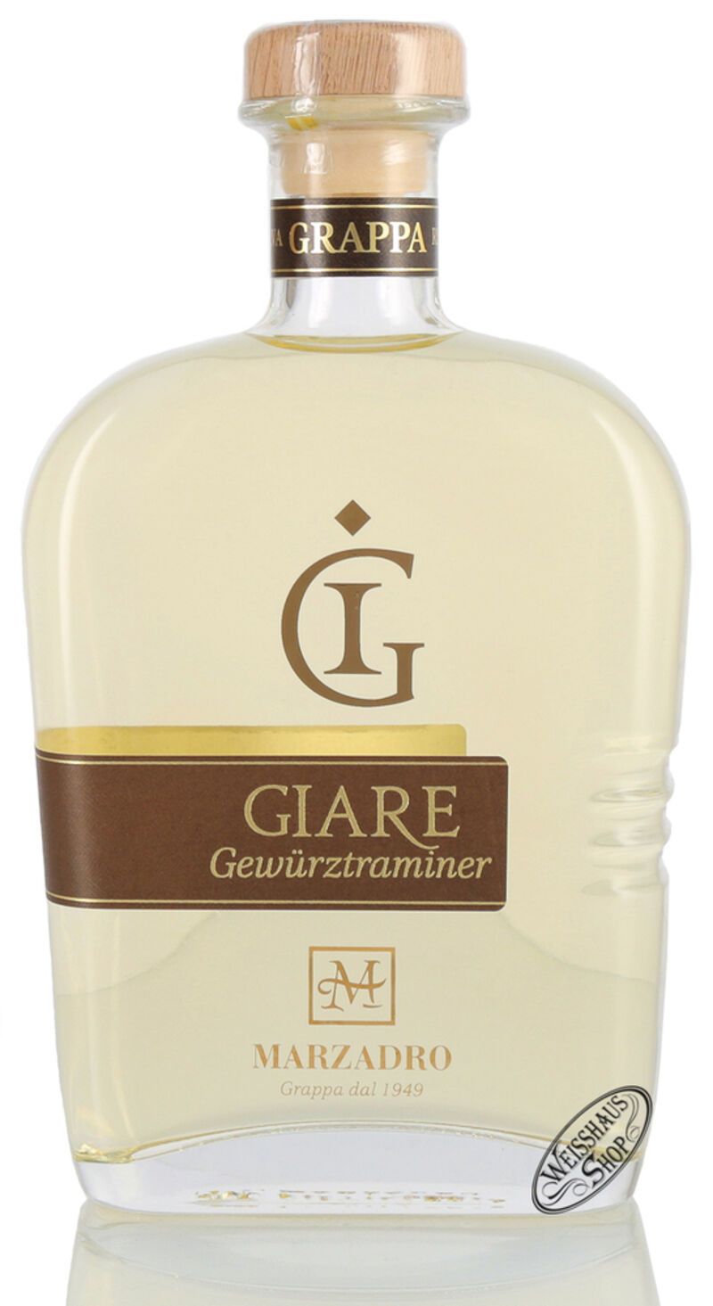 Marzadro Grappa Le Giare Gewürztraminer 41% vol. 0,70l | Weisshaus Shop