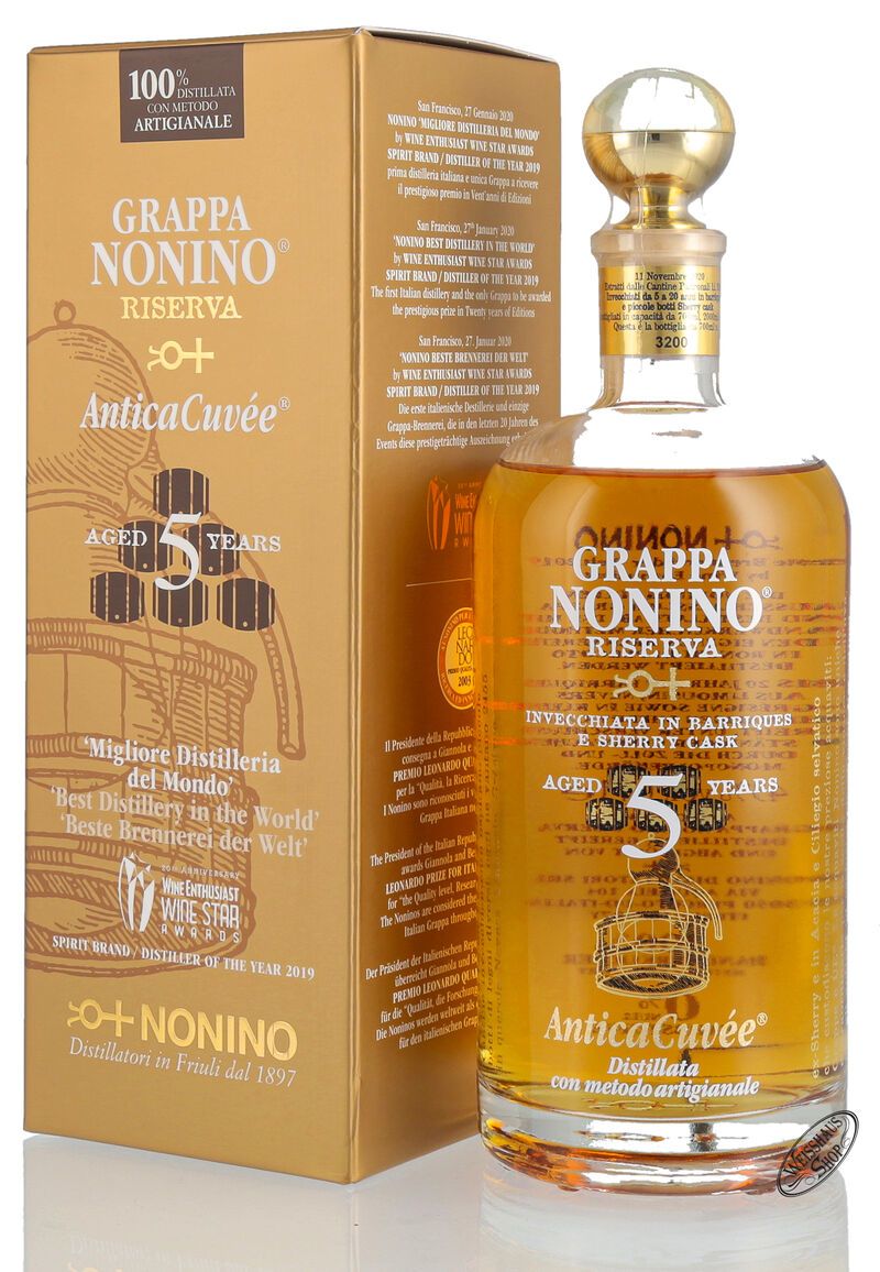 Nonino Grappa Riserva 5 YO AnticaCuvée 43% vol. 0,70l | Weisshaus Shop