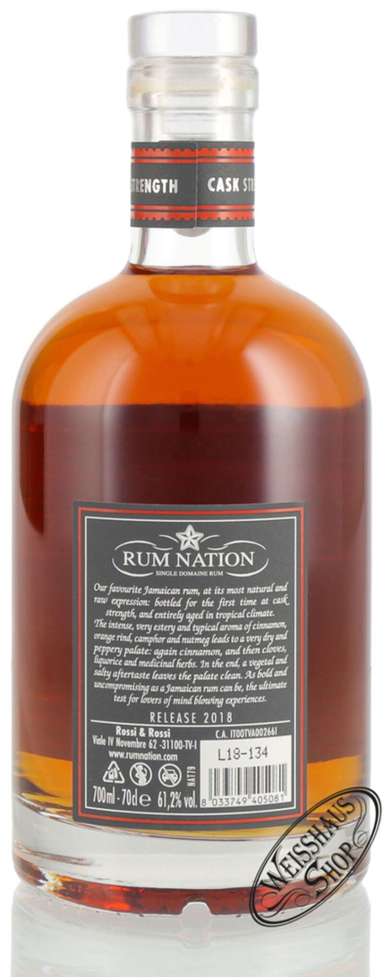 Rum Nation Jamaica 7 YO Cask Strength Rum 61,2% vol. 0,70l | Weisshaus Shop
