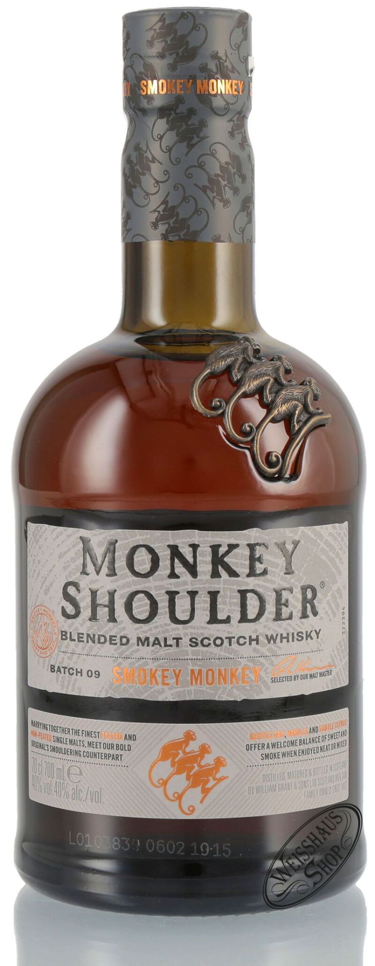 Monkey Shoulder Smokey Monkey Whisky 40% vol. 0,70l | Weisshaus Shop