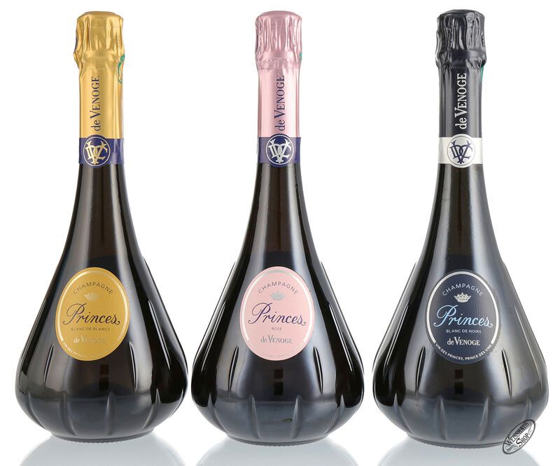 De Venoge Princes Champagne Coffret Chapeau 12% vol. 3 x 0,75l Set ...