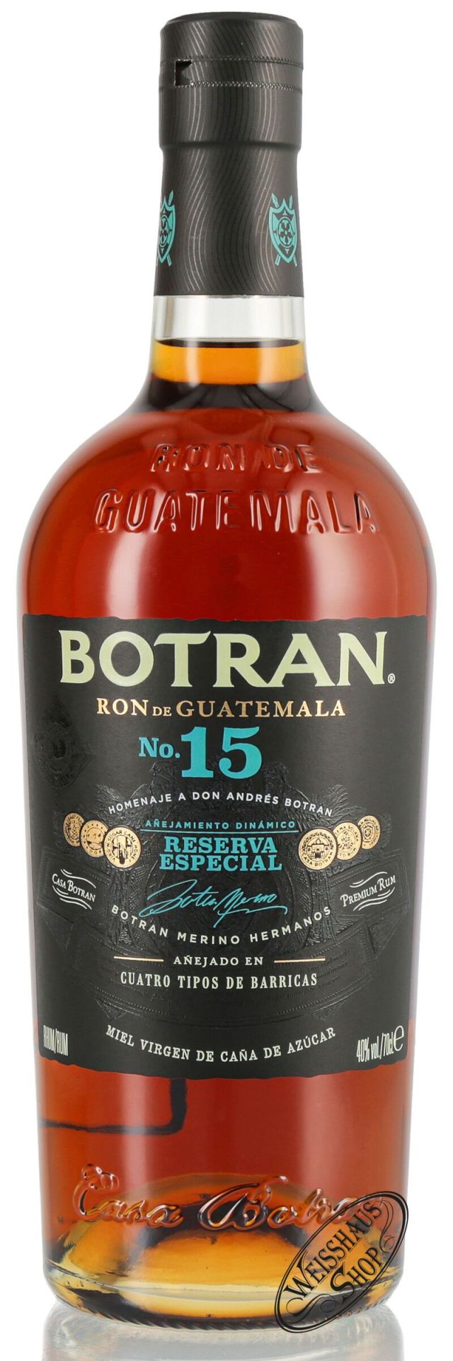 Botran 15 YO Ron Anejo Reserva Rum 40% vol. 0,70l | Weisshaus Shop