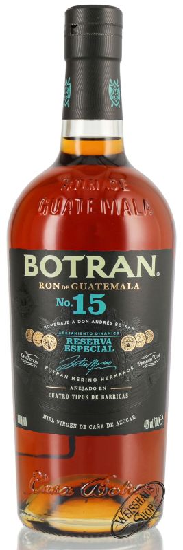 Botran 15 YO Ron Anejo Reserva Rum 40% vol. 0,70l | Weisshaus Shop