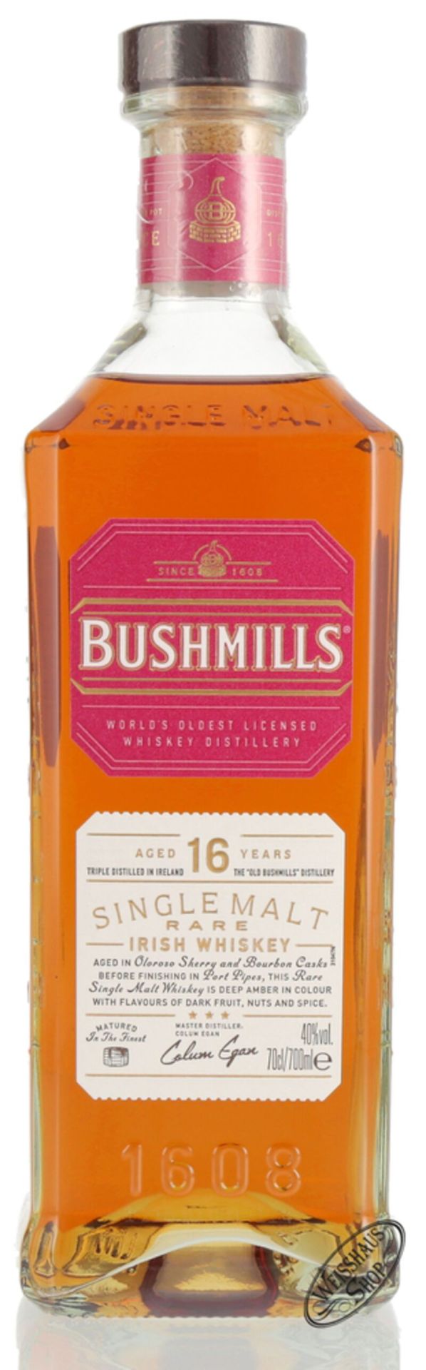 Bushmills 16 YO Single Malt Irish Whiskey 40% vol. 0,70l | Weisshaus Shop