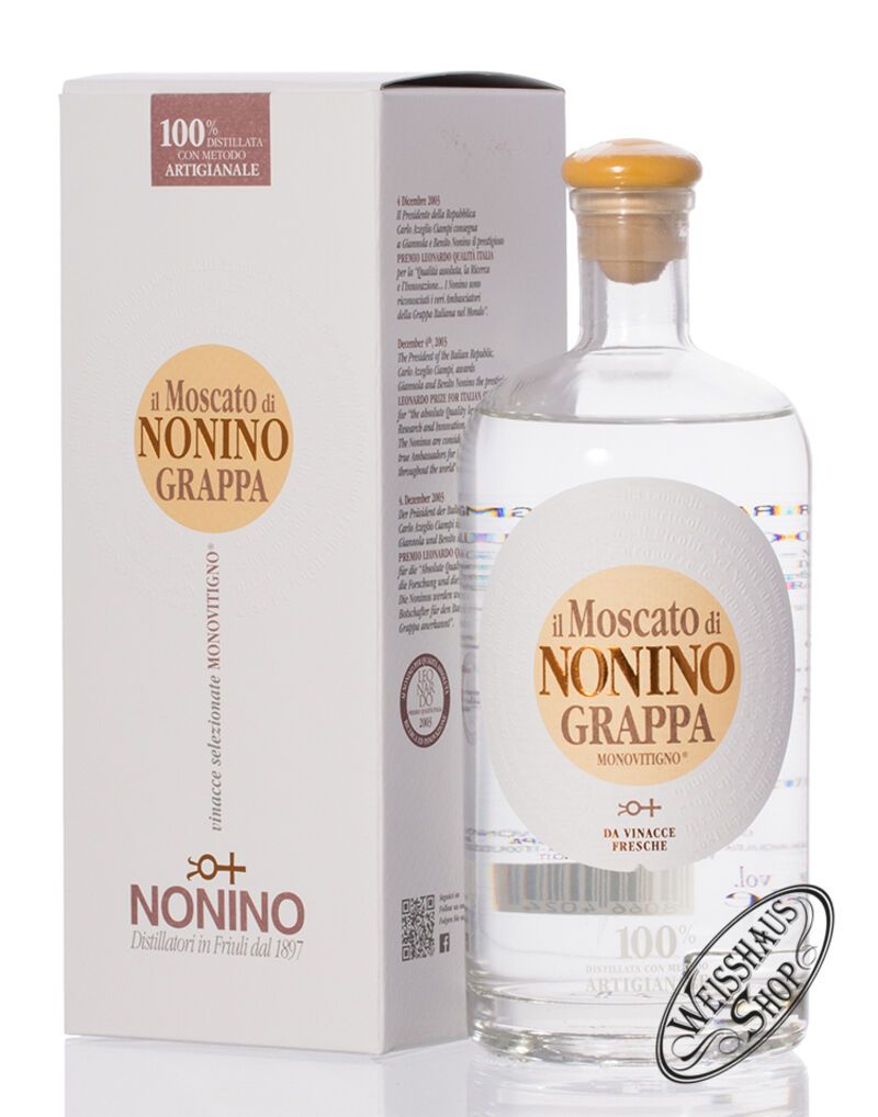 Nonino Grappa Il Moscato Monovitigno 41% vol. 0,70l | Weisshaus Shop