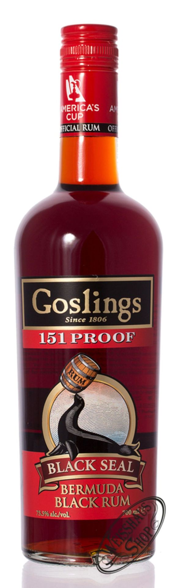 Gosling Black Seal 151 Proof Rum 75,5% vol. 0,70l | Weisshaus Shop