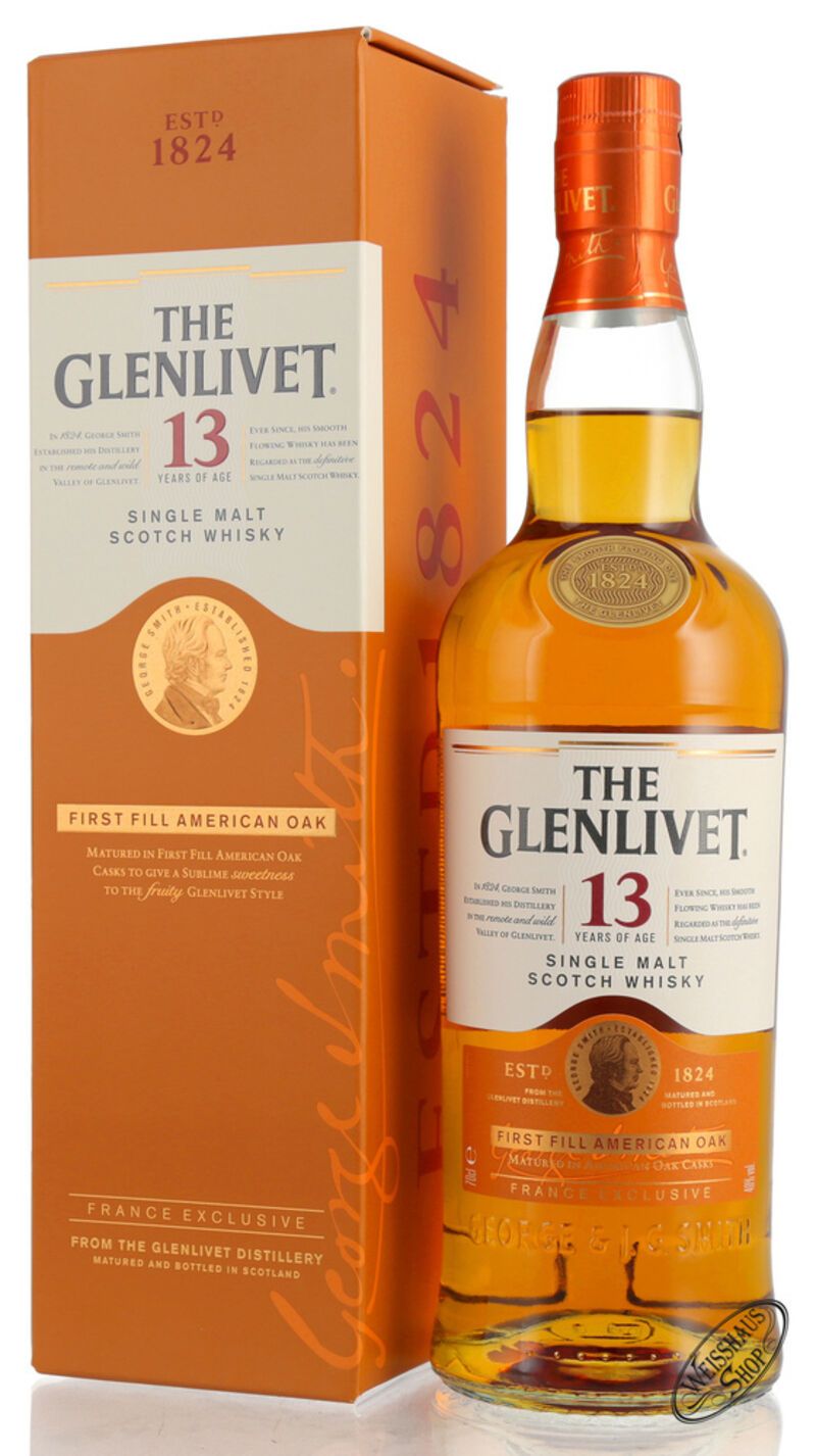 The Glenlivet 13 YO First Fill American Oak Whisky 40% vol. 0,70l ...