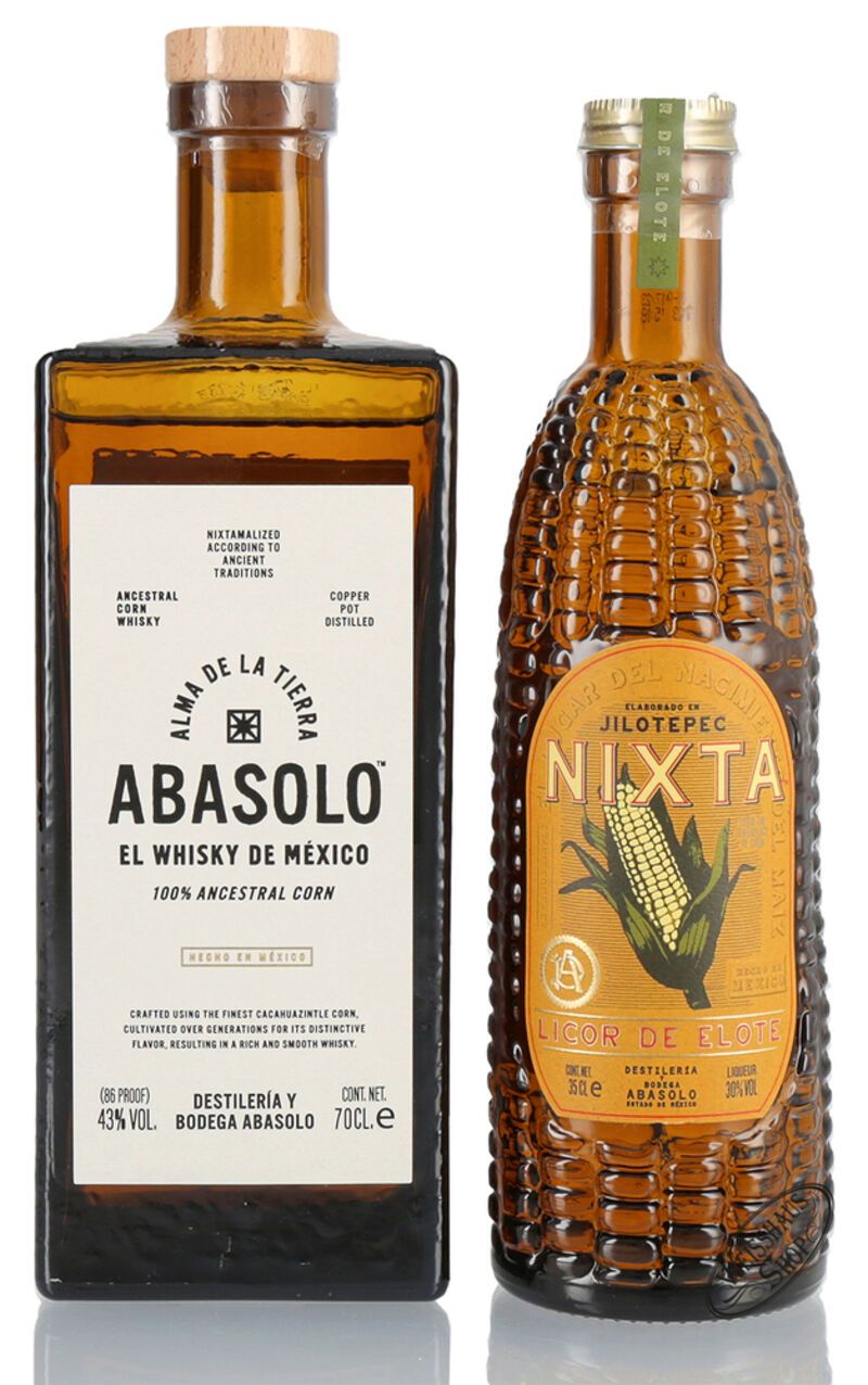 Abasolo Nixta Mexican Corn Whisky Set regalo 1,05l | Weisshaus Shop