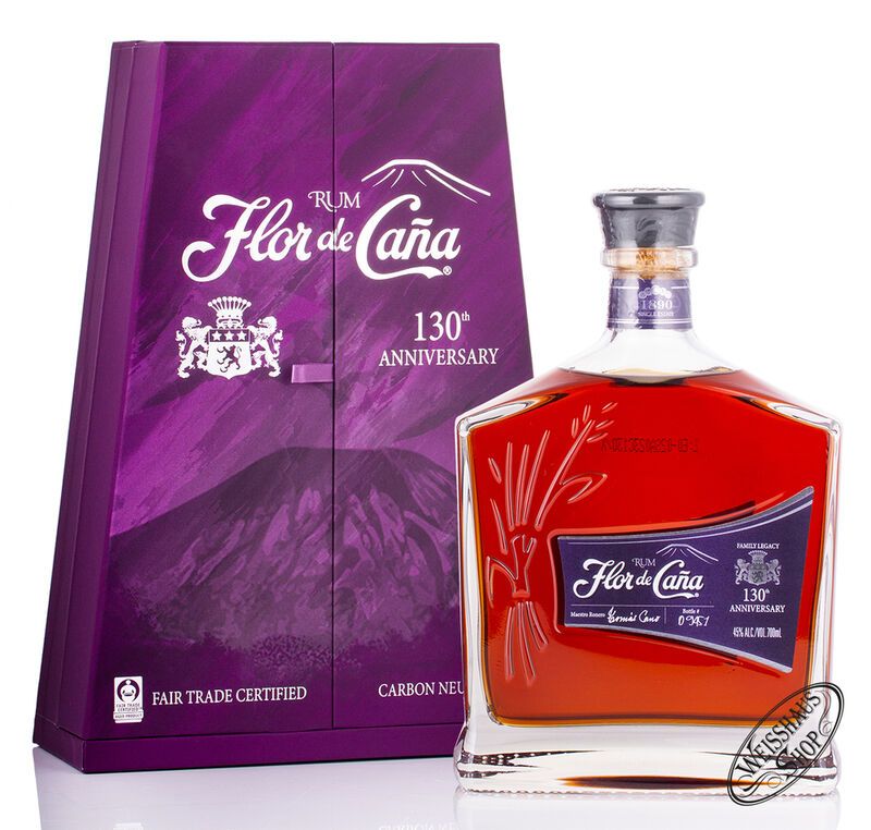 Flor de Cana 130th Anniversary Rum 45% vol. 0,70l | Weisshaus Shop