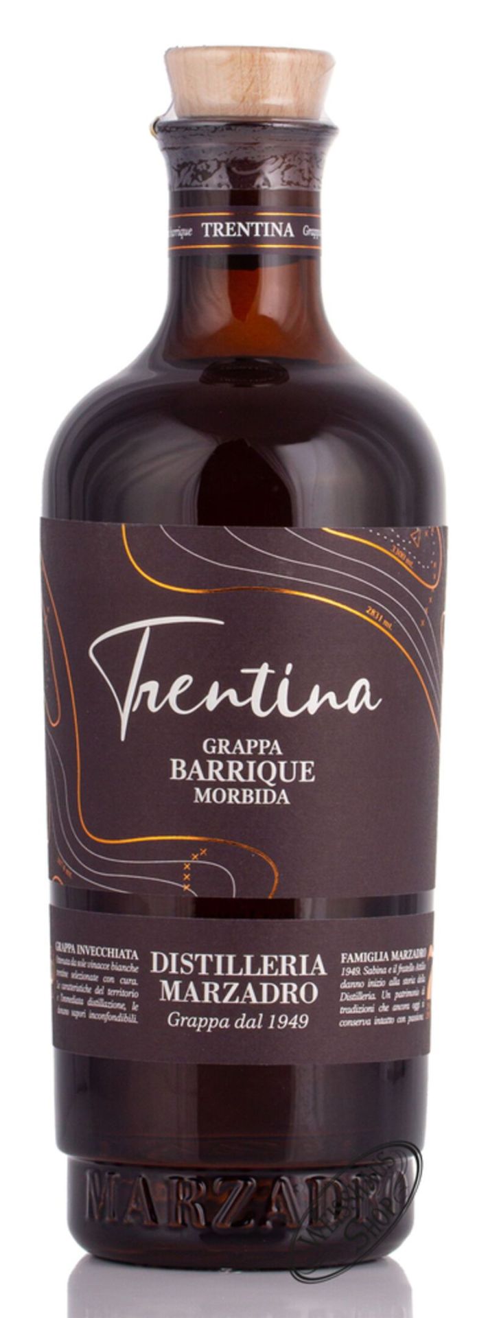 Marzadro Grappa La Trentina Morbida Barrique 41% vol. 0,70l | Weisshaus ...