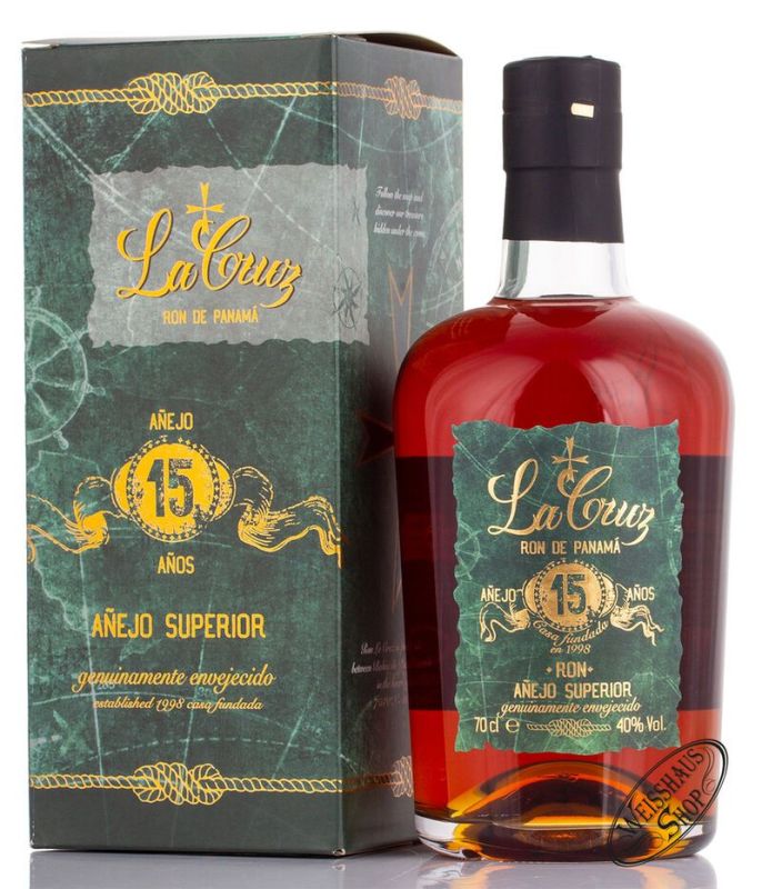 La Cruz Ron de Panama 15 YO Rum 40% vol. 0,70l | Weisshaus Shop