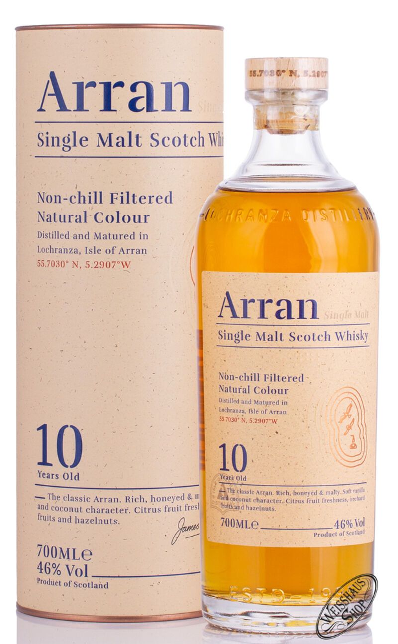 The Arran 10 YO Single Malt Whisky 46% vol. 0,70l | Weisshaus Shop