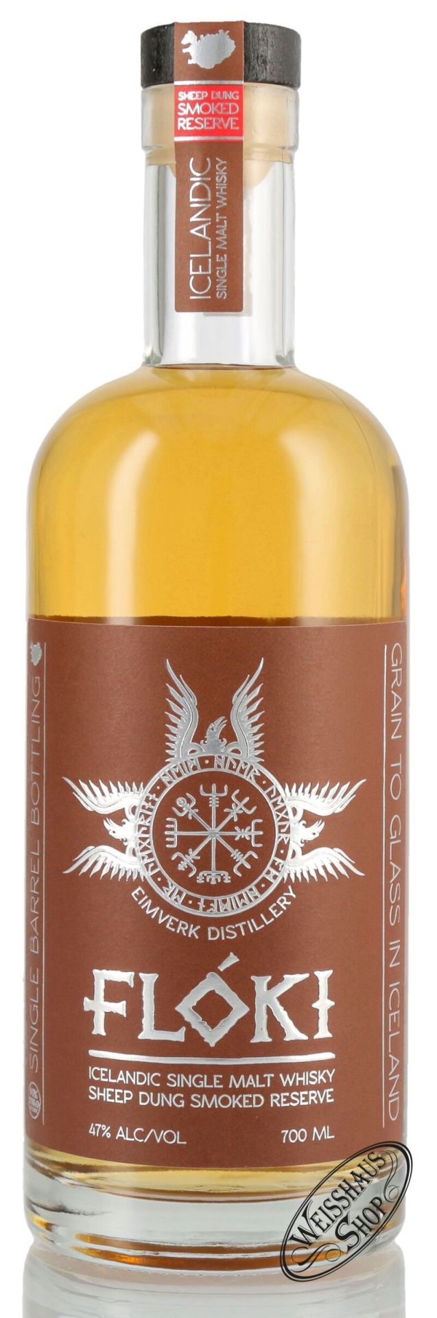 Floki Icelandic Young Malt Sheep Dung Smoked Whisky 47% vol. 0,70l ...