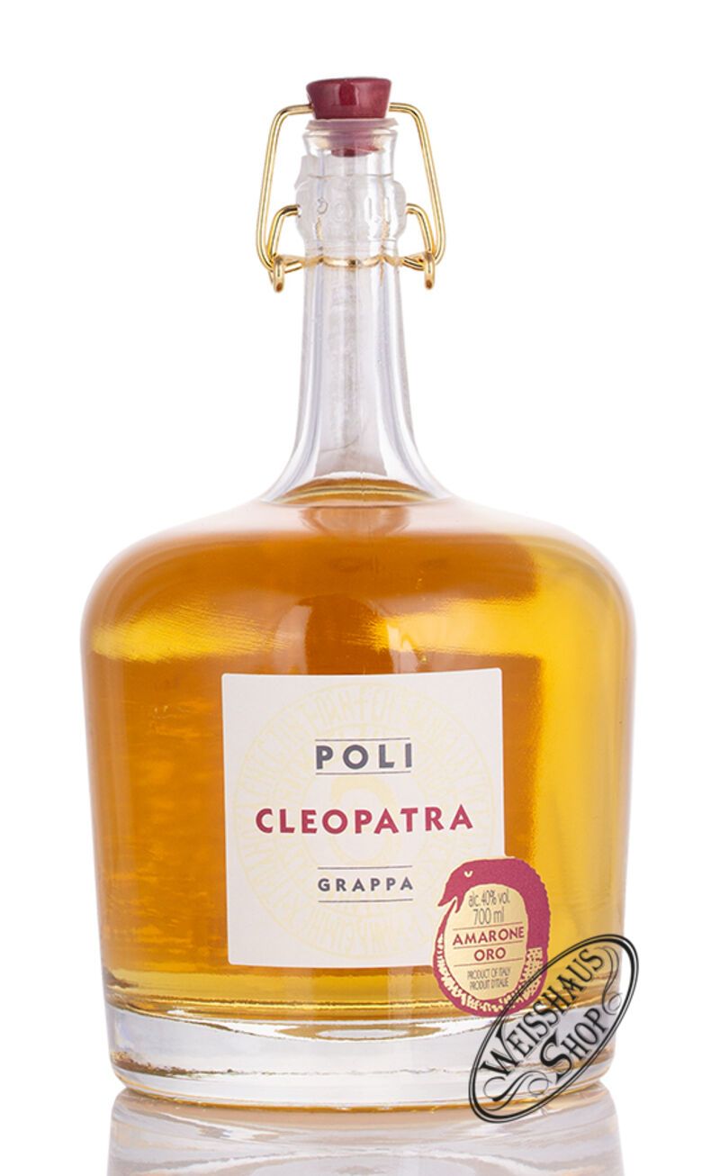 Poli Grappa Cleopatra Amarone Oro in Tubo 40% vol. 0,70l | Weisshaus Shop