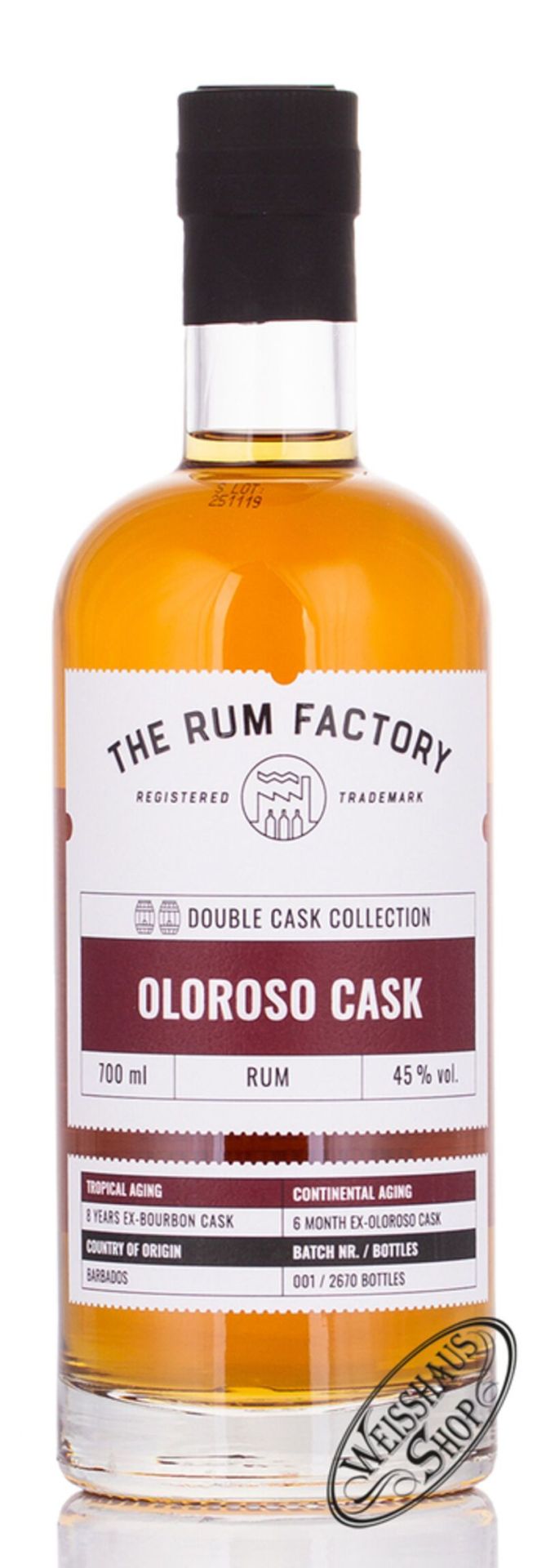 The Rum Factory 8 YO Oloroso Cask Finished Rum 45% vol. 0,70l ...