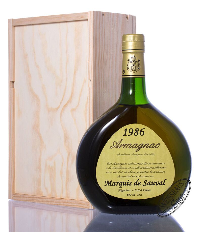 Marquis de Sauval Millésimé 1986 Armagnac 40% vol. 0,70l | Weisshaus Shop